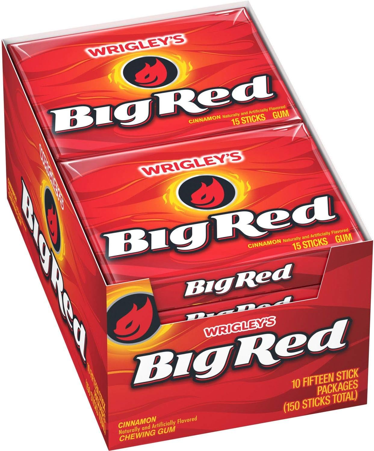 Amazon.com : Wrigleys Big Red chewing gum, Cinnamon,40 pack, 5 sticks ...