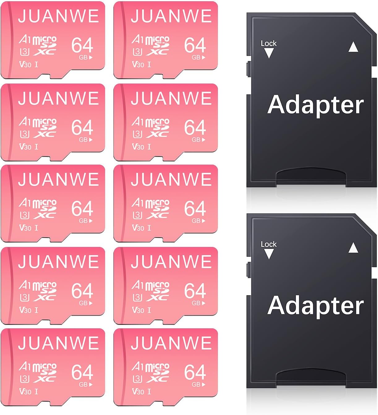 Amazon.com: JUANWE 10 Pack 64GB Micro SD Card 64 GB Memory Card ...