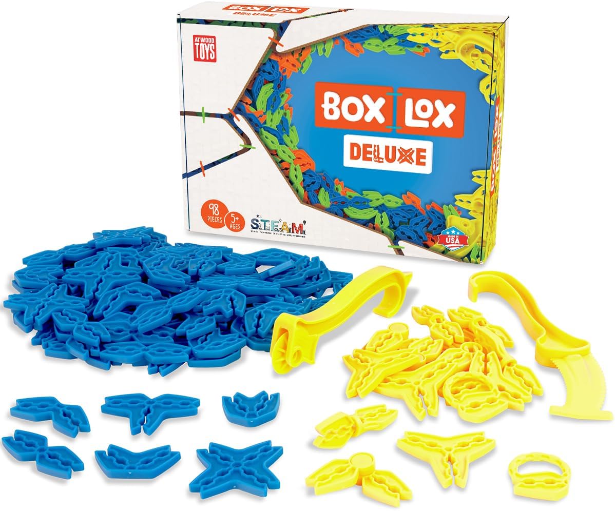 Amazon.com: Atwood Toys Box Lox 98 pcs Creative Cardboard Building kit ...