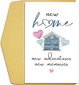 Amazon.com : Qiliji New Home Card, Housewarming Card, Congratulations on Your House Cards ...