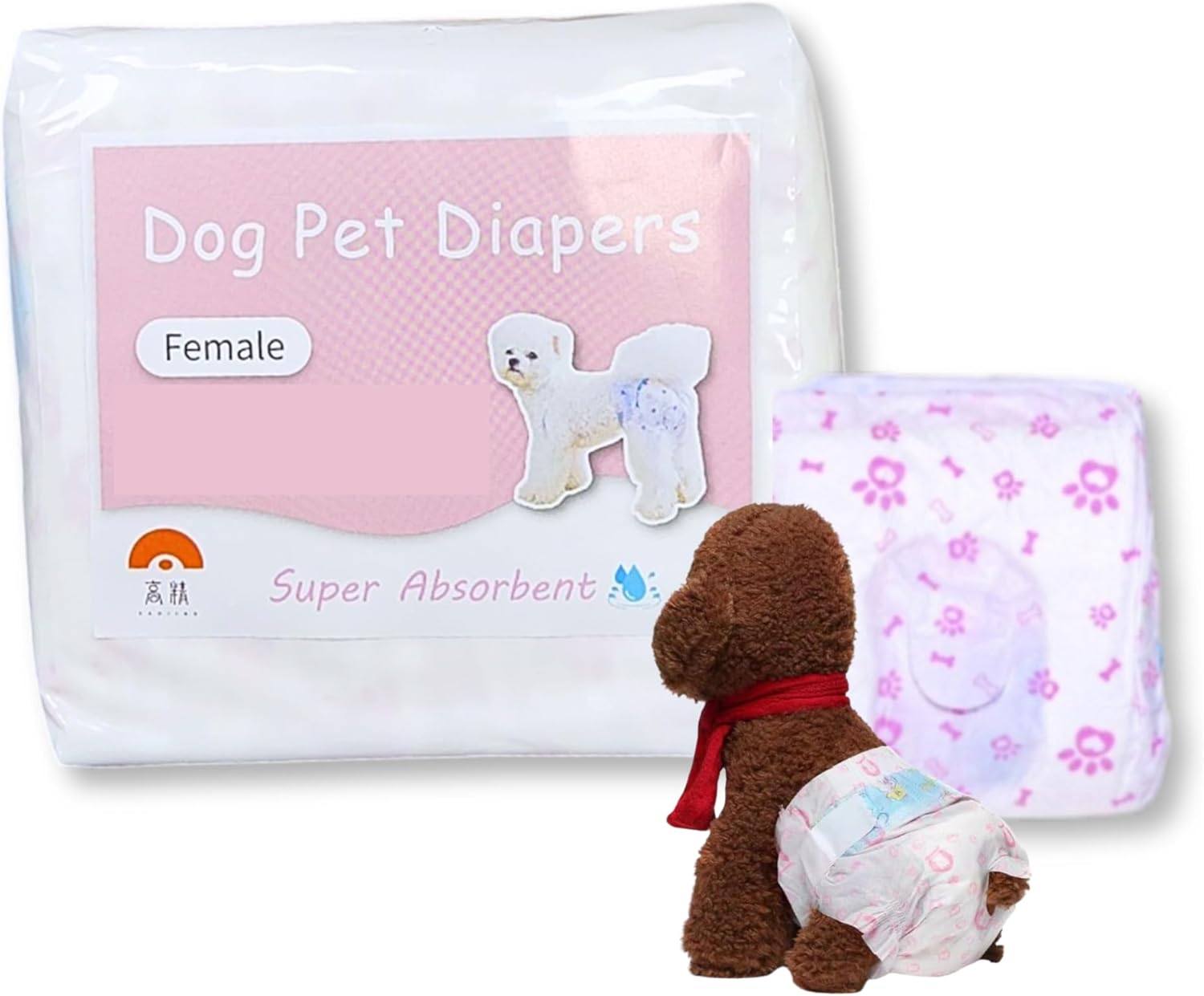 Amazon.com : Kao Jing Disposable Dog Diapers Female Super Absorbent ...
