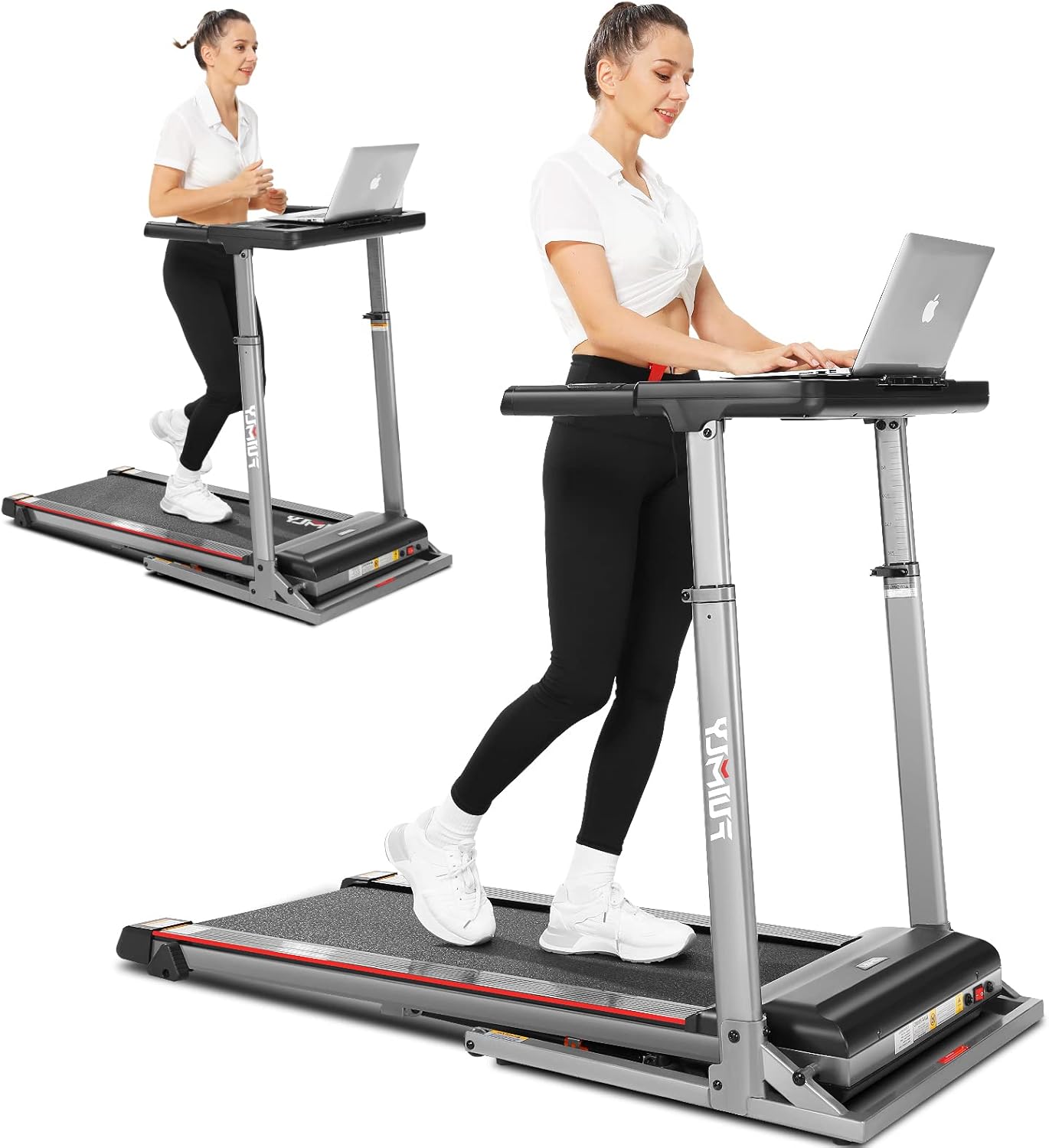 Amazon.com : Treadmill with Desk Workstation & Incline & Adjustable ...