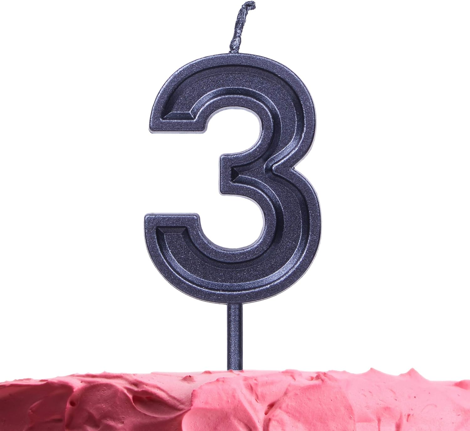 Amazon.com: GET FRESH Number 3 Birthday Candle – Black Number Three ...