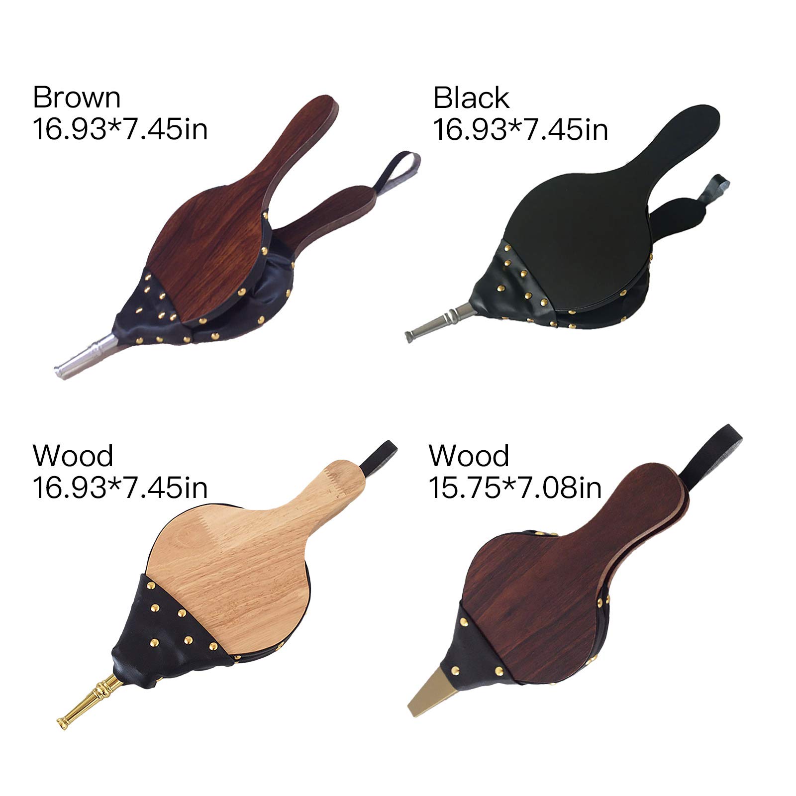 Snapklik.com : SANGDA Fireplace Bellows, 17 X 7.5 Inch Solid Wood Air ...