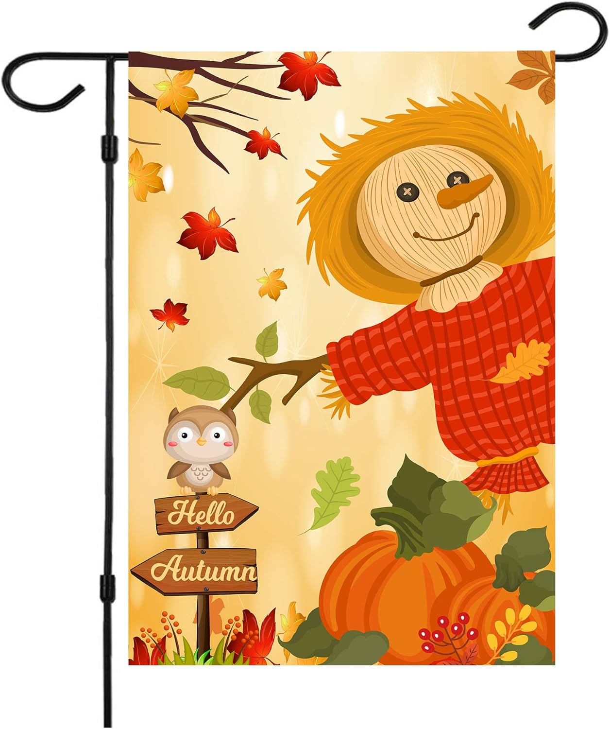 Amazon.com : Happy Fall Garden Flags,Double Sided Autumn Flag Scarecrow ...