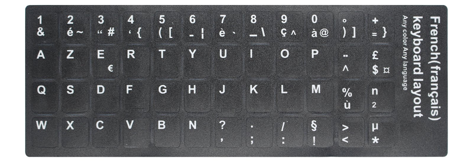 Amazon.com: [2PCS Pack] HRH French Keyboard Stickers,PC Keyboard ...