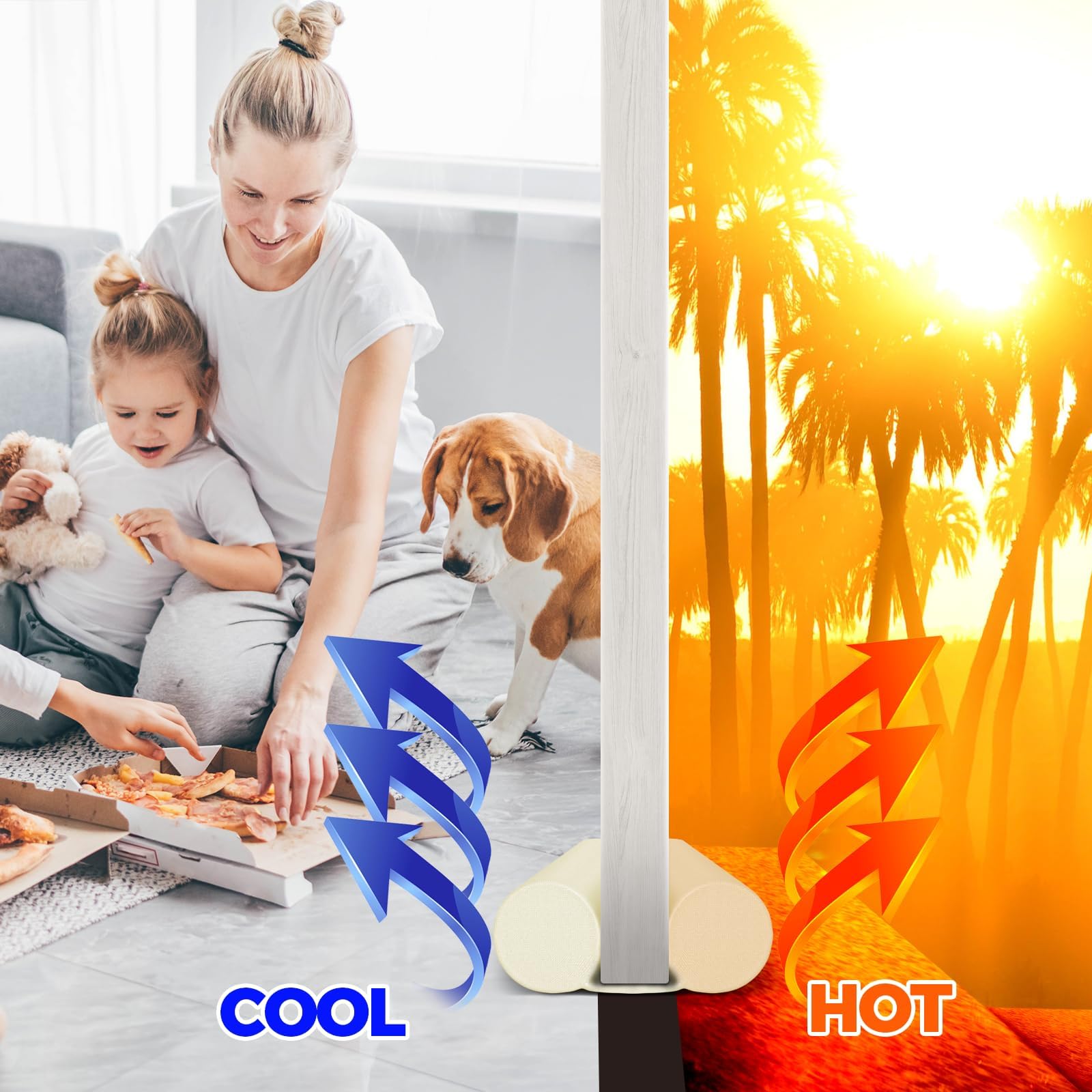 Snapklik.com : Holikme Two-Sided Door Draft Stopper Weather Stripping ...