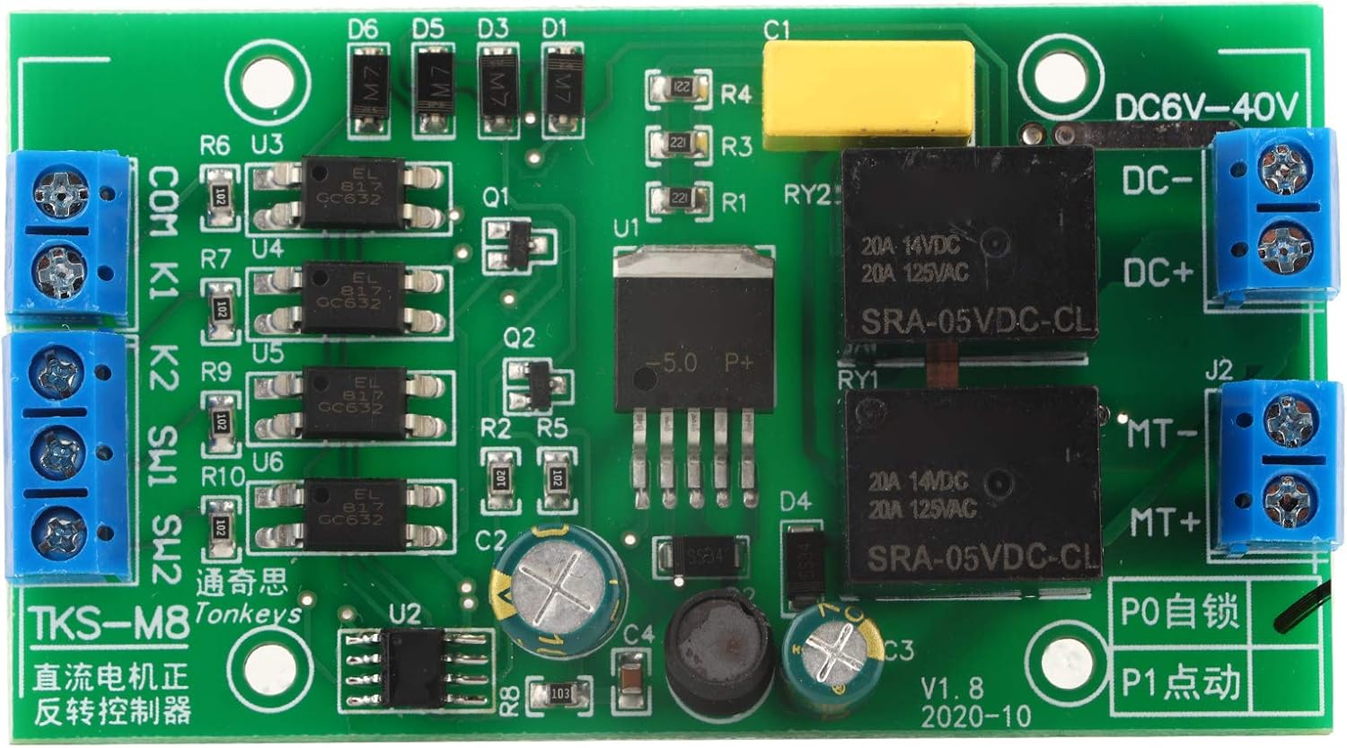 Time Delay Relay Module,DC6.0V~40V DC Motor Forward/Reverse Rotation ...