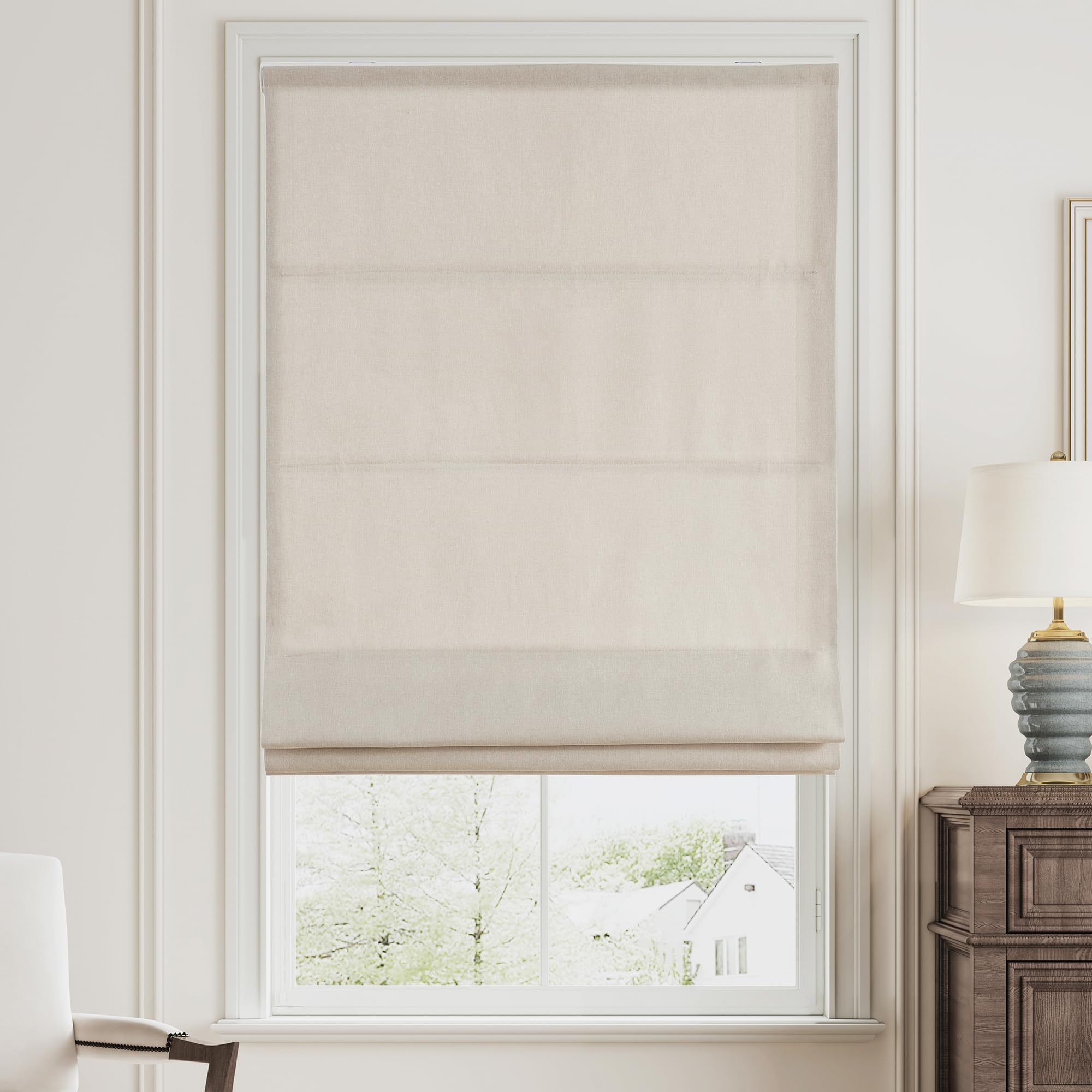 Amazon.com: SHECUTE Cordless Roman Shades for Windows, Fabric Roman ...