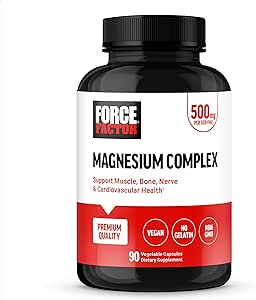 Amazon.com: Force Factor Magnesium Complex Supplement to Support Muscles, Bones, Nerves, and ...