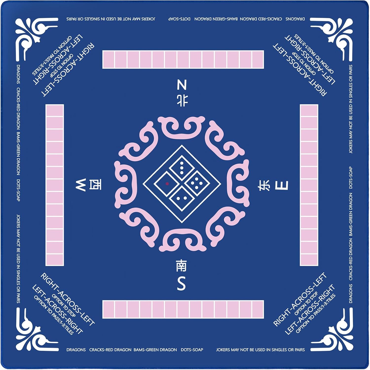 Amazon.com: NIXRET Mahjong Mat for Table, Mah Jongg Mat 31.5" X 31.5 ...