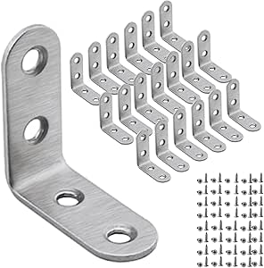 Amazon.com: 20 Pcs L Bracket Corner Brace| 1.57x1.57'' Stainless Steel Right Angle Brackets for ...