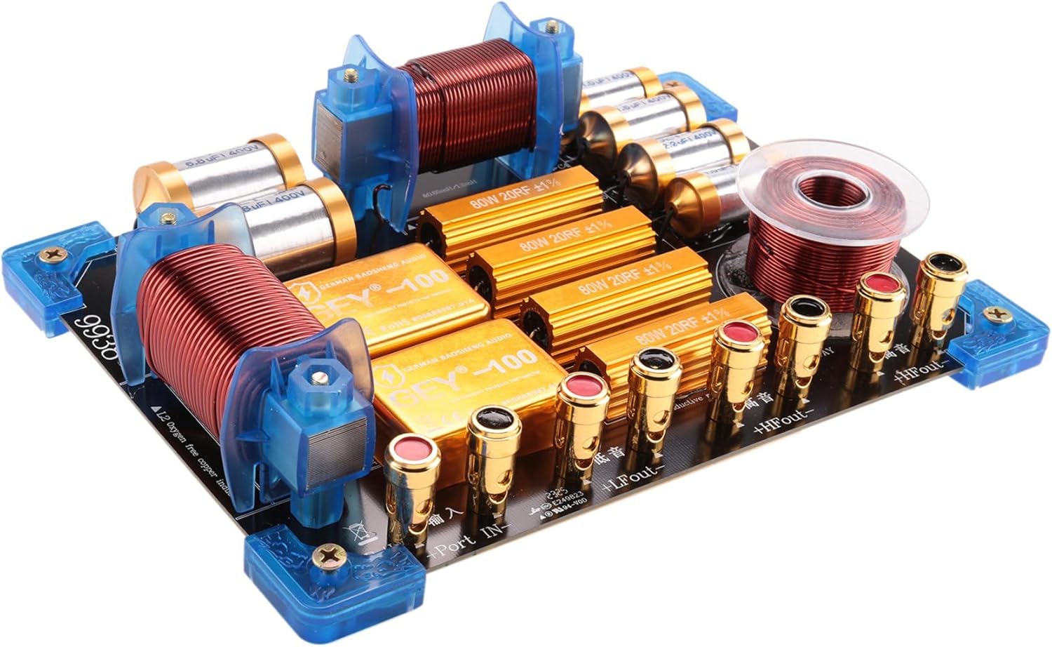 Amazon.com: Luejnbogty 2000W Audio Frequency Divider Two Way Speaker ...