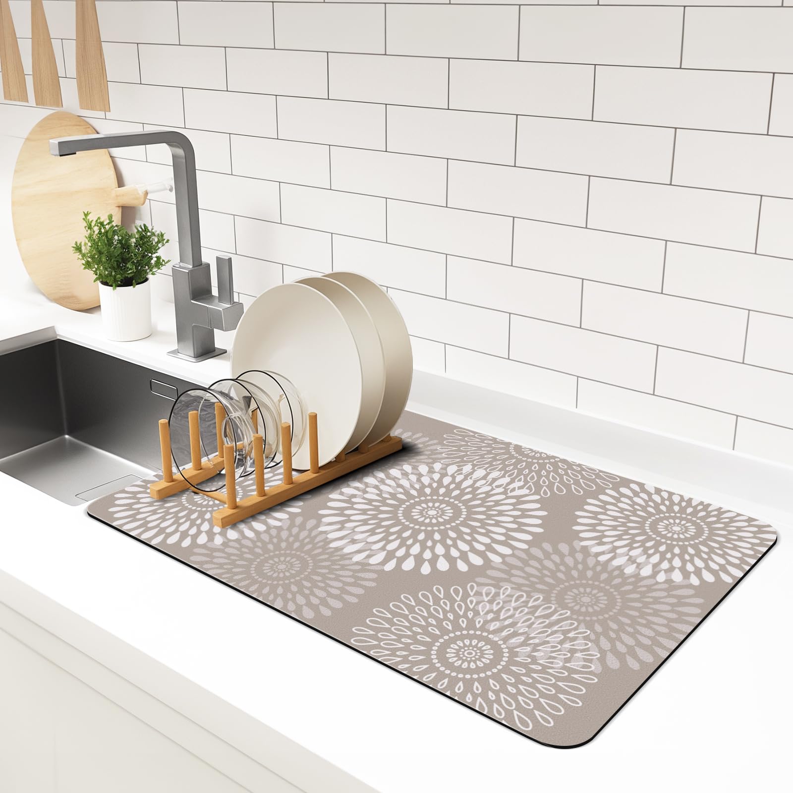 Amazon.com: LuxStep Dish Drying Mat Super Absorbent Kitchen Counter Mat ...