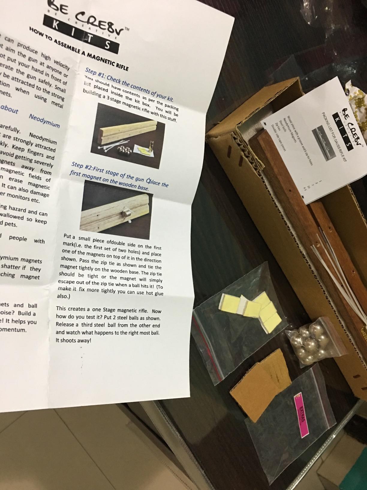 Buy STEM Magnetic Be Cre8v Gauss Rifle DIY Toy for Kids Science lab ...