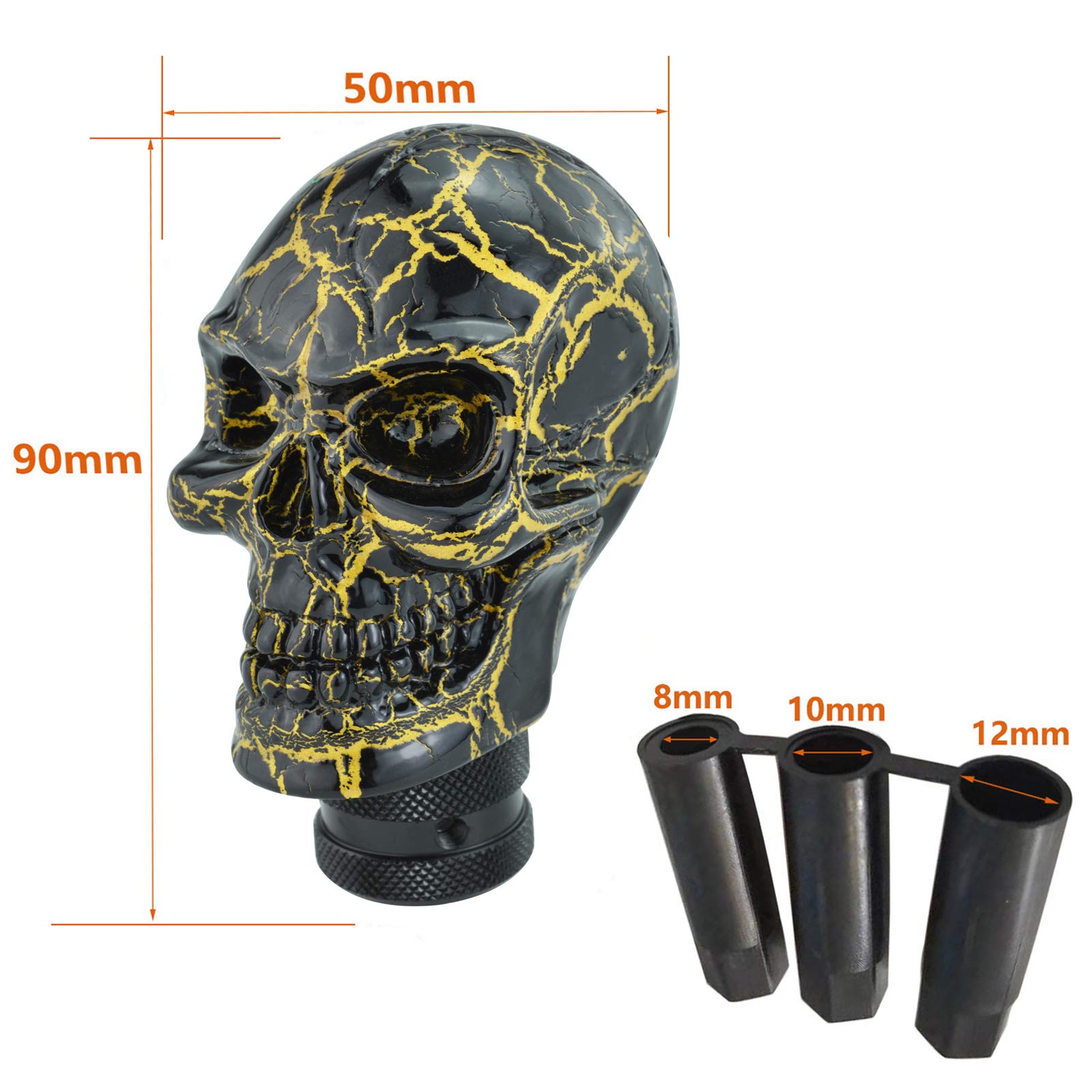 Snapklik.com : Lunsom Skull Gear Stick Shifter Knob, Resin Gear Shift ...