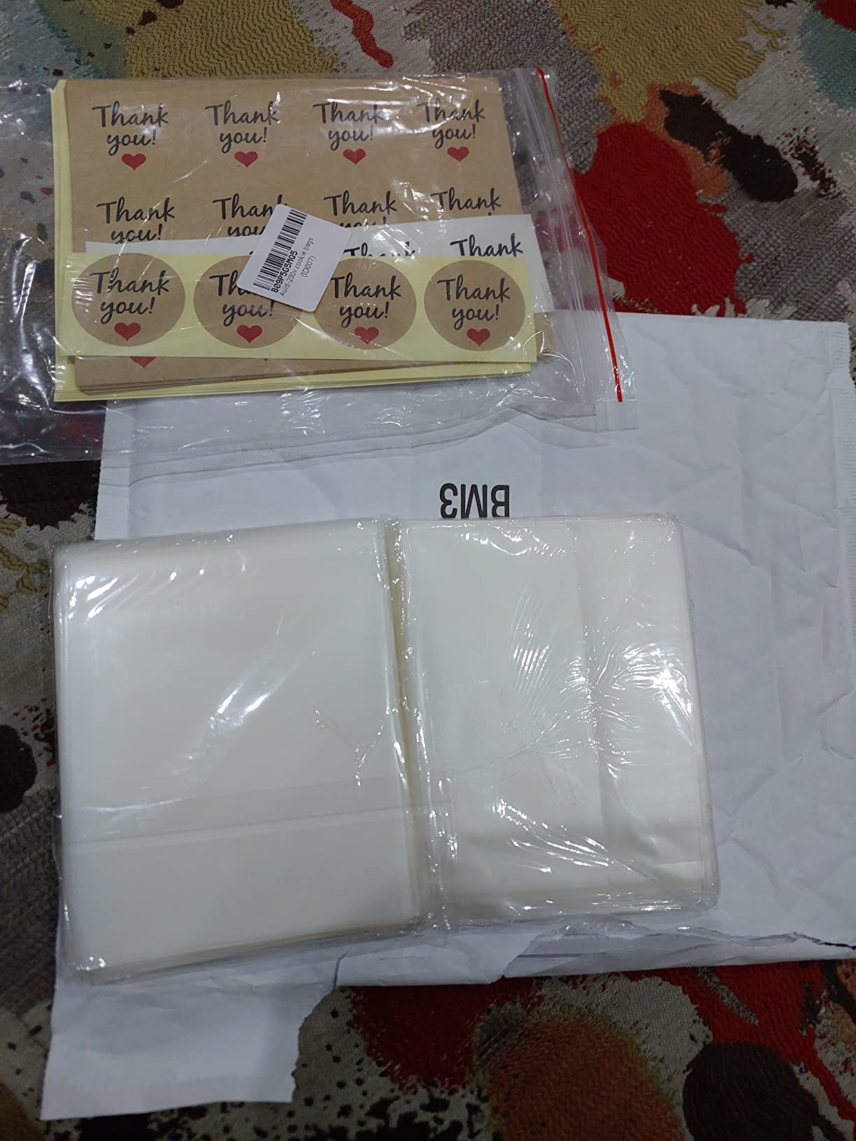 iDopick 200 Pcs Reusable Transparent 4x4 Inch Self-Adhesive Cookie Bags ...