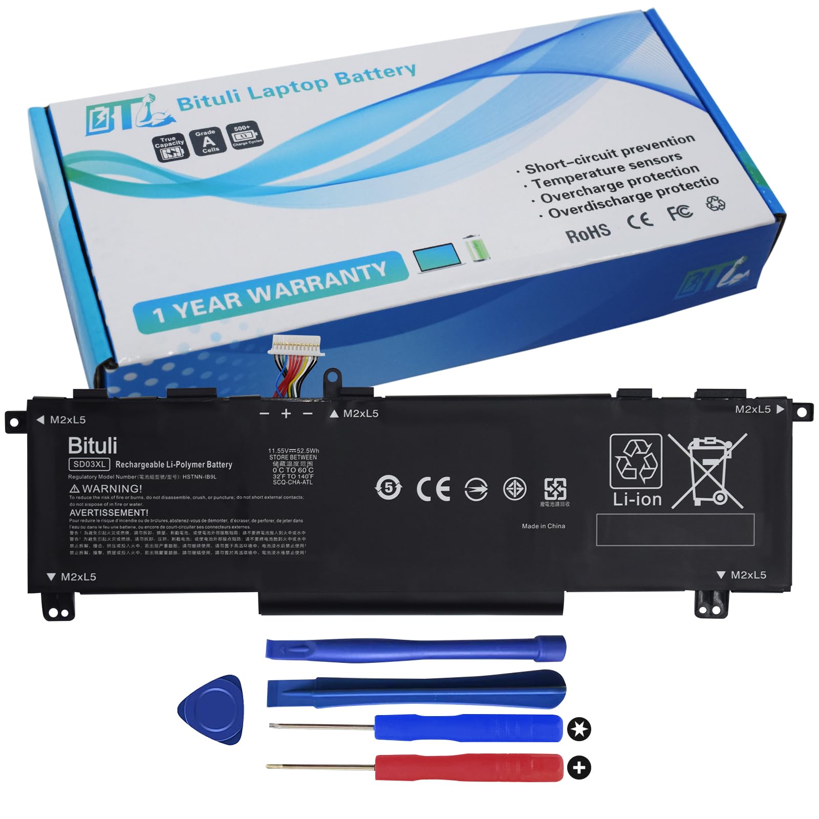 Amazon.com: Bituli SD03XL Laptop Battery for HP Omen 15 2020 15-EK0000 ...