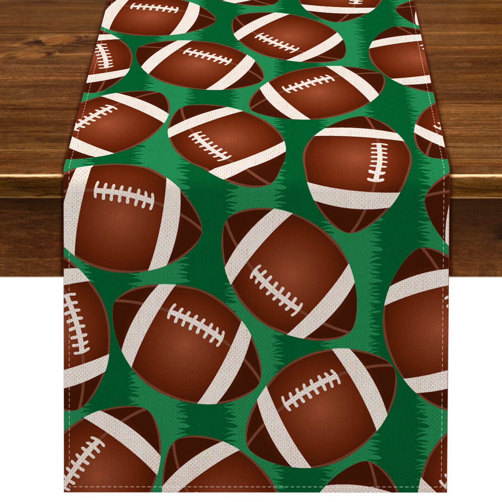 Amazon.com: Nepnuser Football Table Runner Boy Sport Birthday Party ...