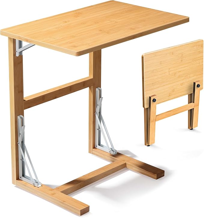 Amazon.com: Tatub 24'' Wide Folding C Shaped End Table, Small Sofa Side ...