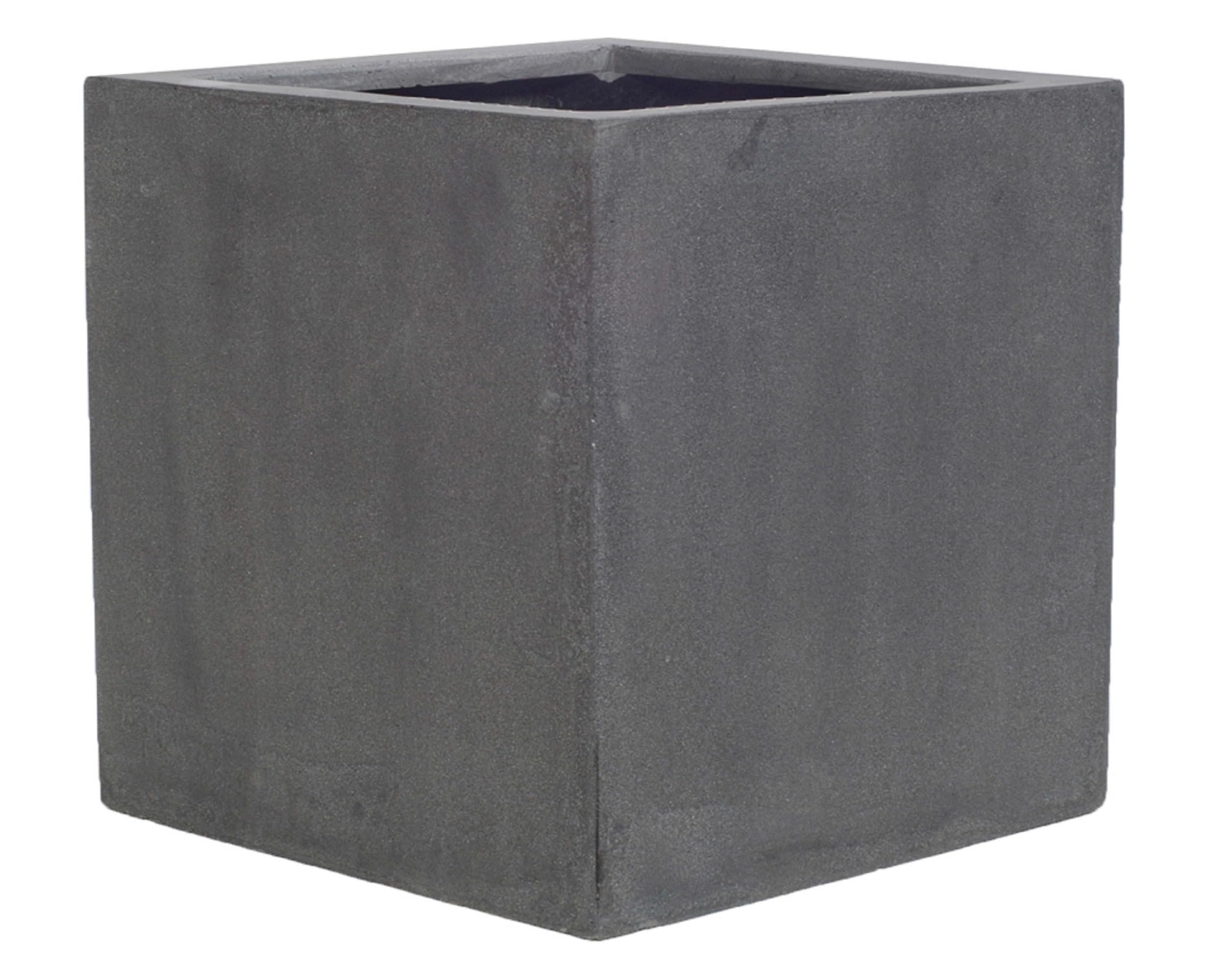 Amazon.com : Pottery Pots Block S Fiberstone Indoor Outdoor Modern Grey ...