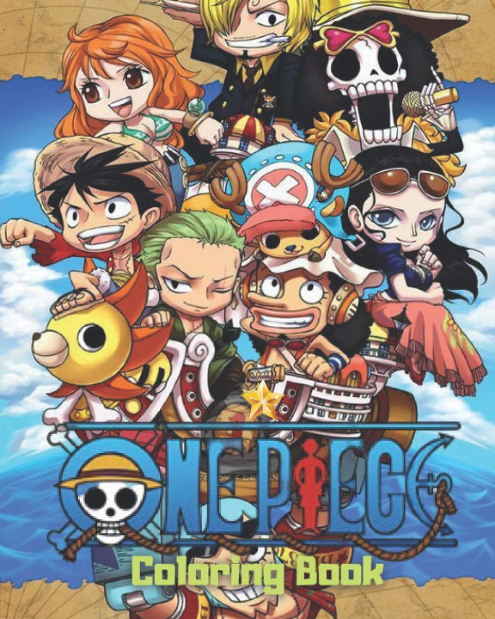 Buy One Piece Coloring Book: 55+ High Quality Coloring Pages for Kids ...