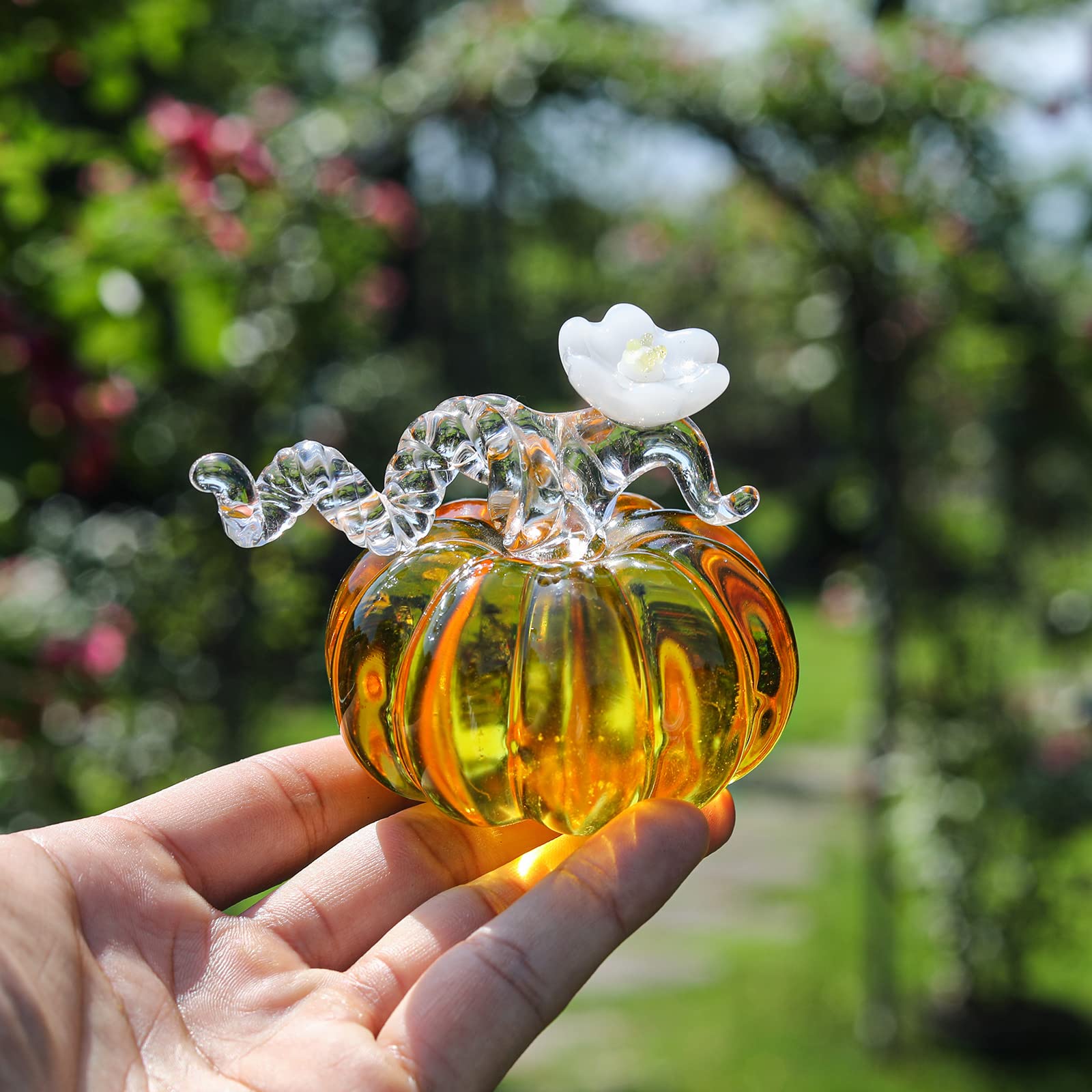 Mini Pumpkins For Decorating LONGWIN Crystal Pumpkin Figurines - Gold ...