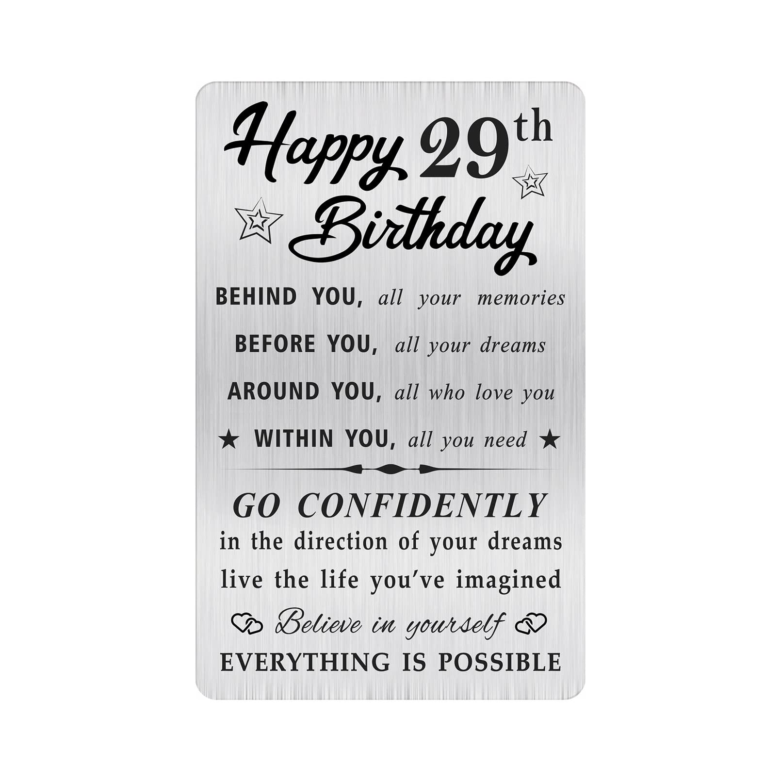 Amazon.com: MOQIYXL Happy 29th Birthday Card for Men Women, Small ...