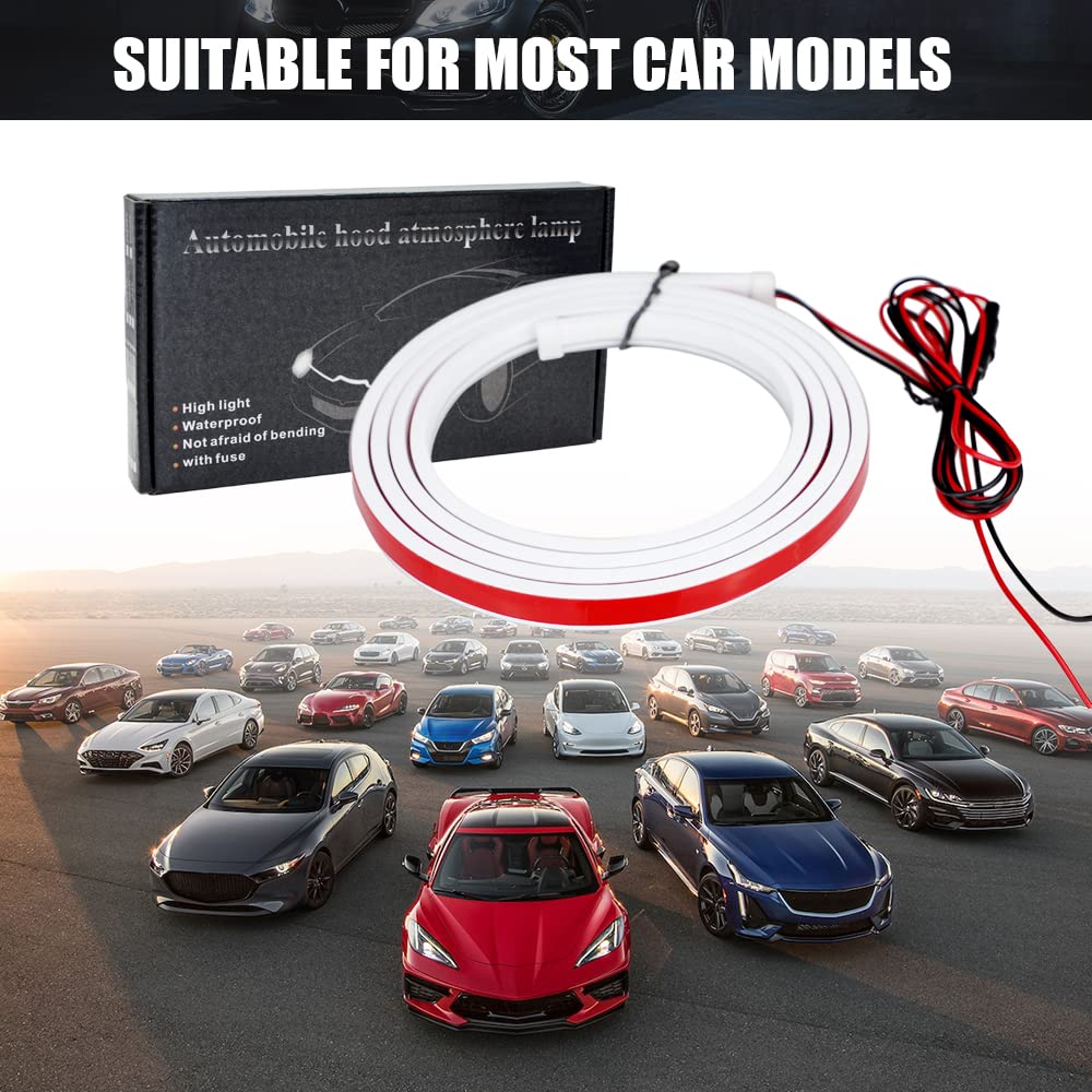 Snapklik.com : Car Hood Light Strip 70 Inches Ice Blue Exterior Car LED ...