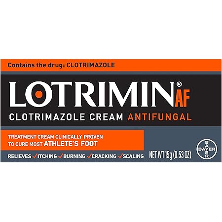 Amazon.com: Lotrimin AF Cream for Athlete's Foot, Clotrimazole 1% ...