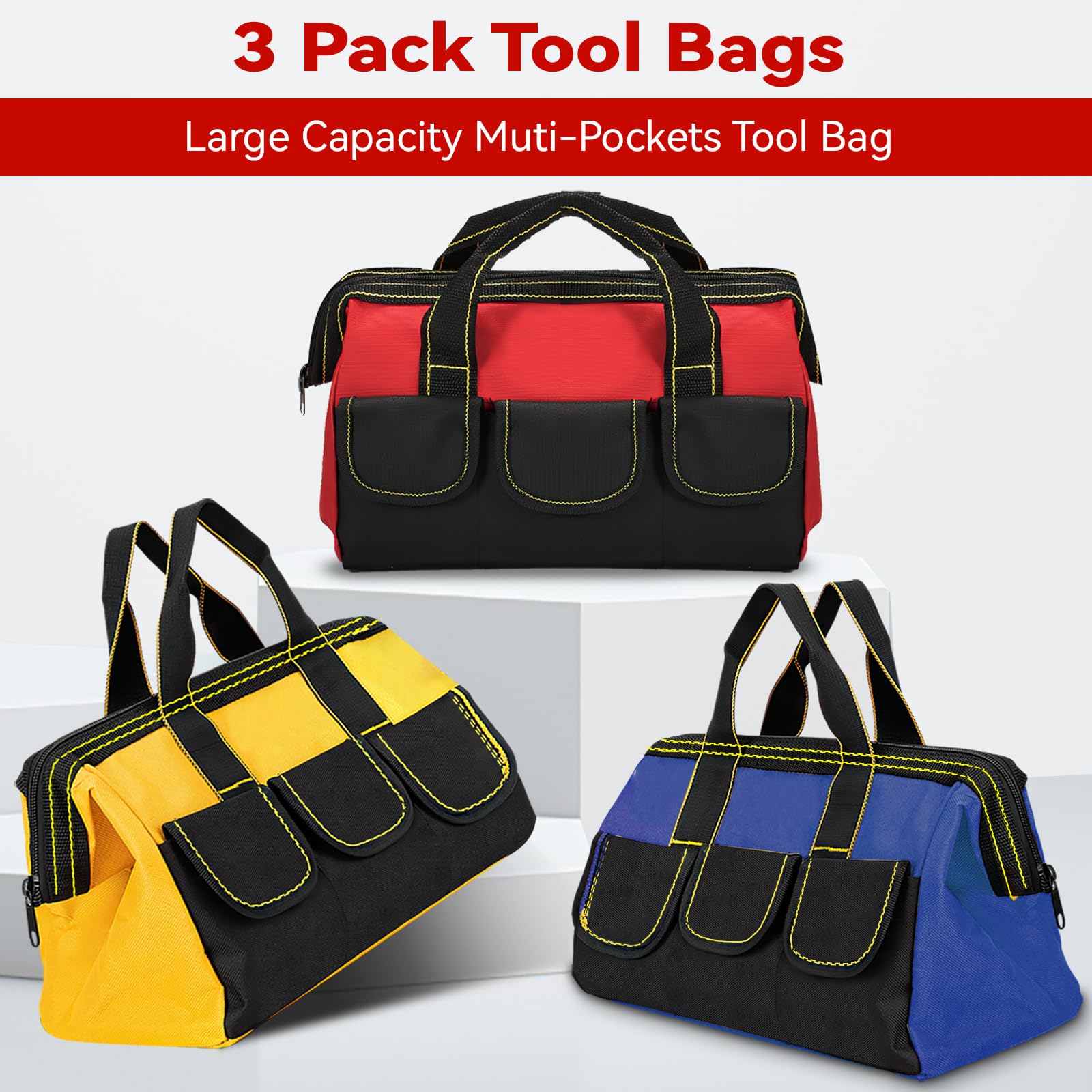 Snapklik.com : Tool Bags For Men, 3 Pack Tool Bag Organizer
