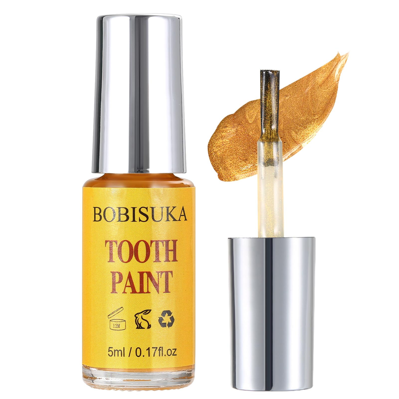 Snapklik.com : BOBISUKA Gold Tooth Paint, Professional Gold Costumed ...