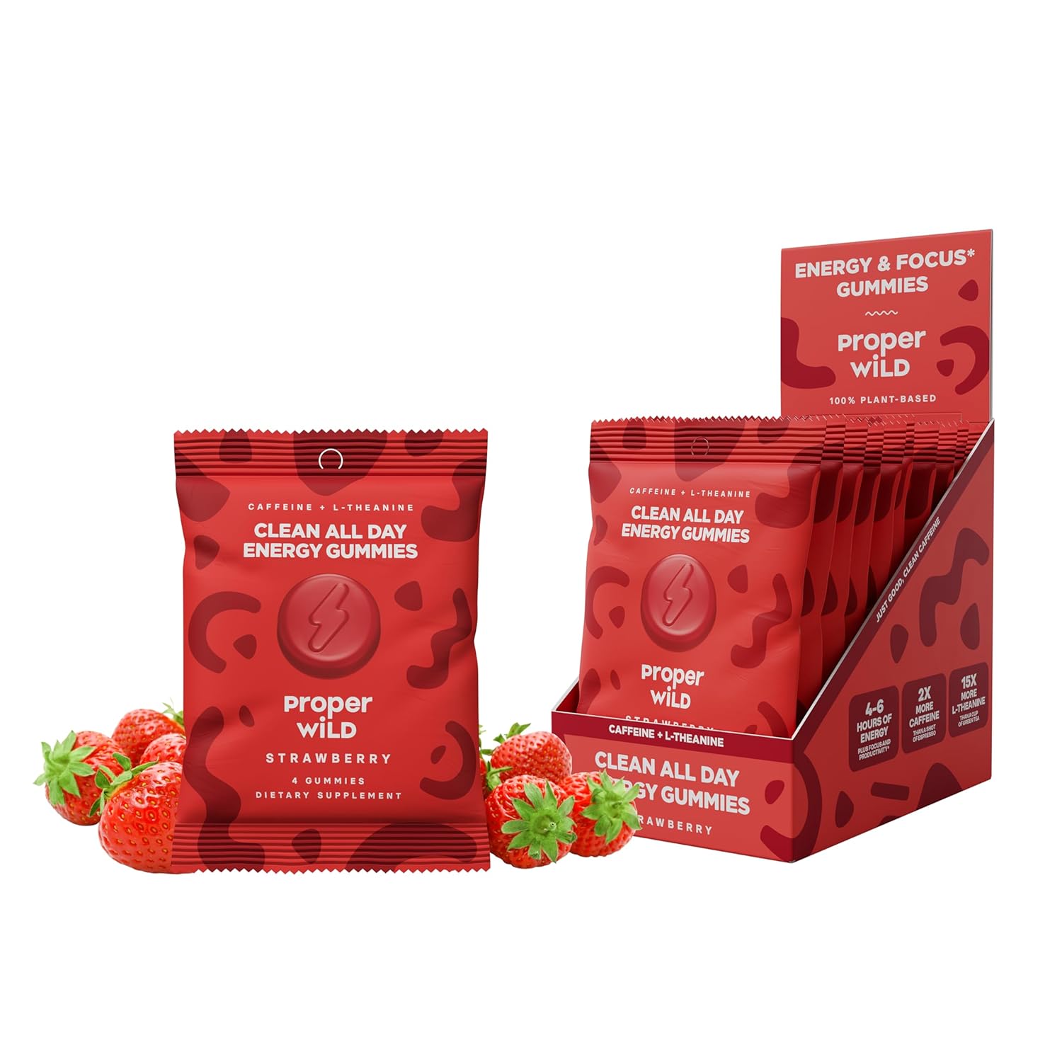 Amazon.com : Proper Wild Vegan Energy Gummies with L-Theanine & Organic ...
