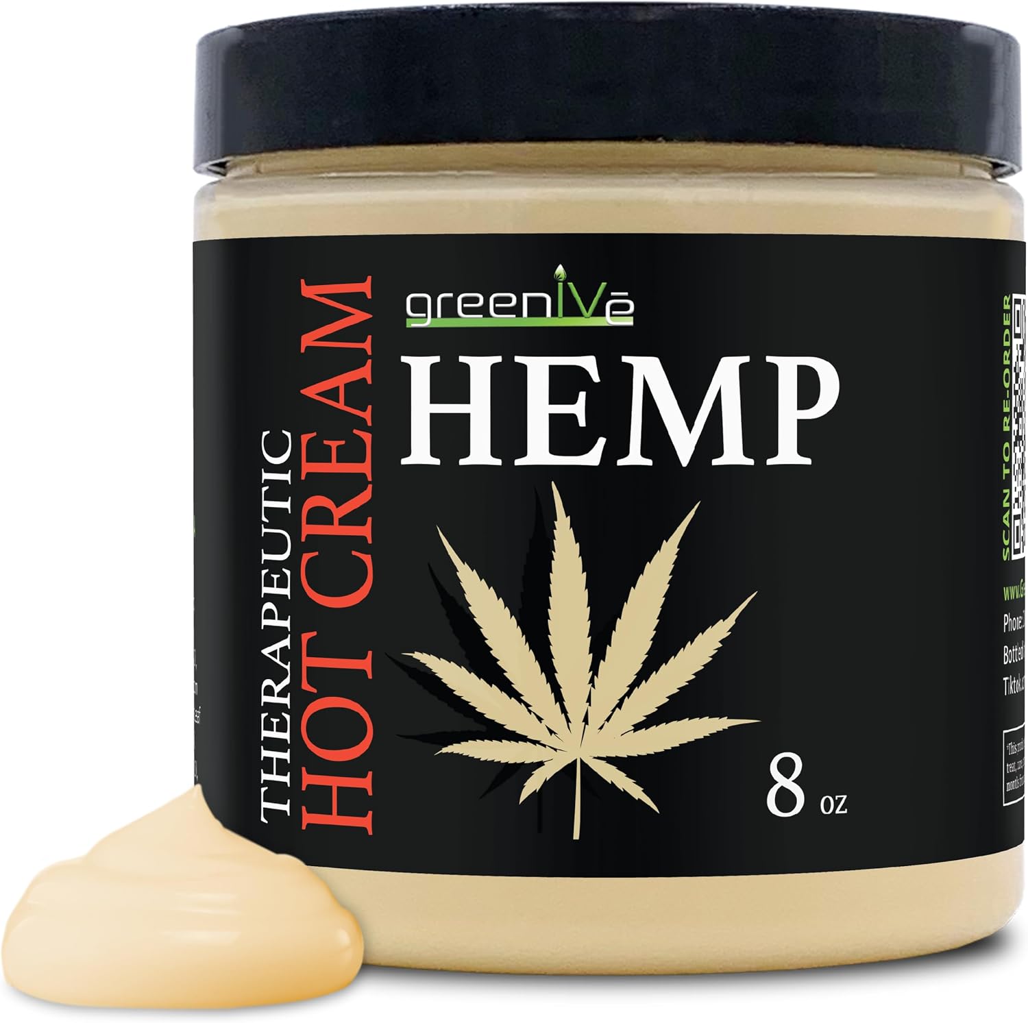 Amazon.com : GreenIVe Hemp Hot Cream | Warming Massage Lotion with ...