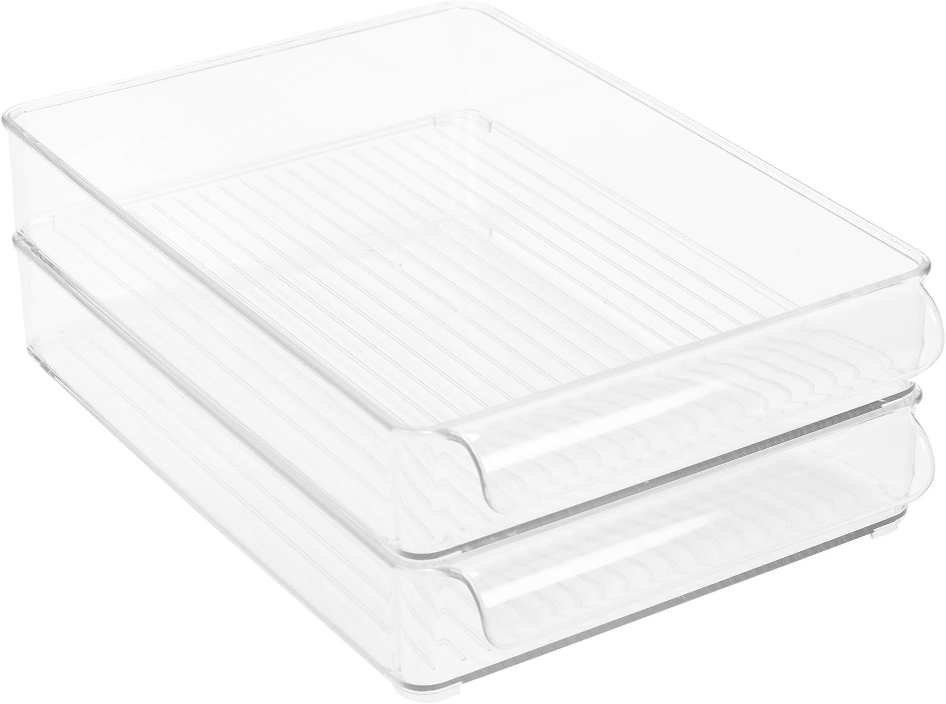 Kurtzy 3 Pack Large Kitchen Fridge & Cupboard Storage Trays - 32.5cm/12 ...