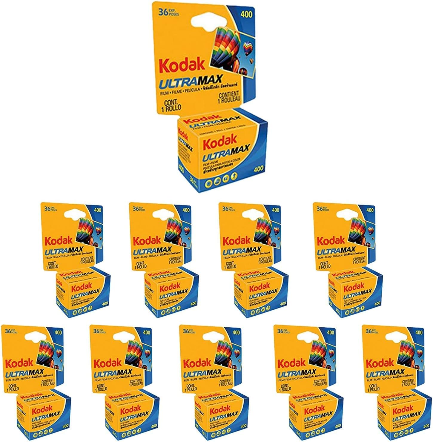 Amazon.com : Kodak Ultramax 400 35mm Film 3 Pack & Kodak Gold 200 35mm ...