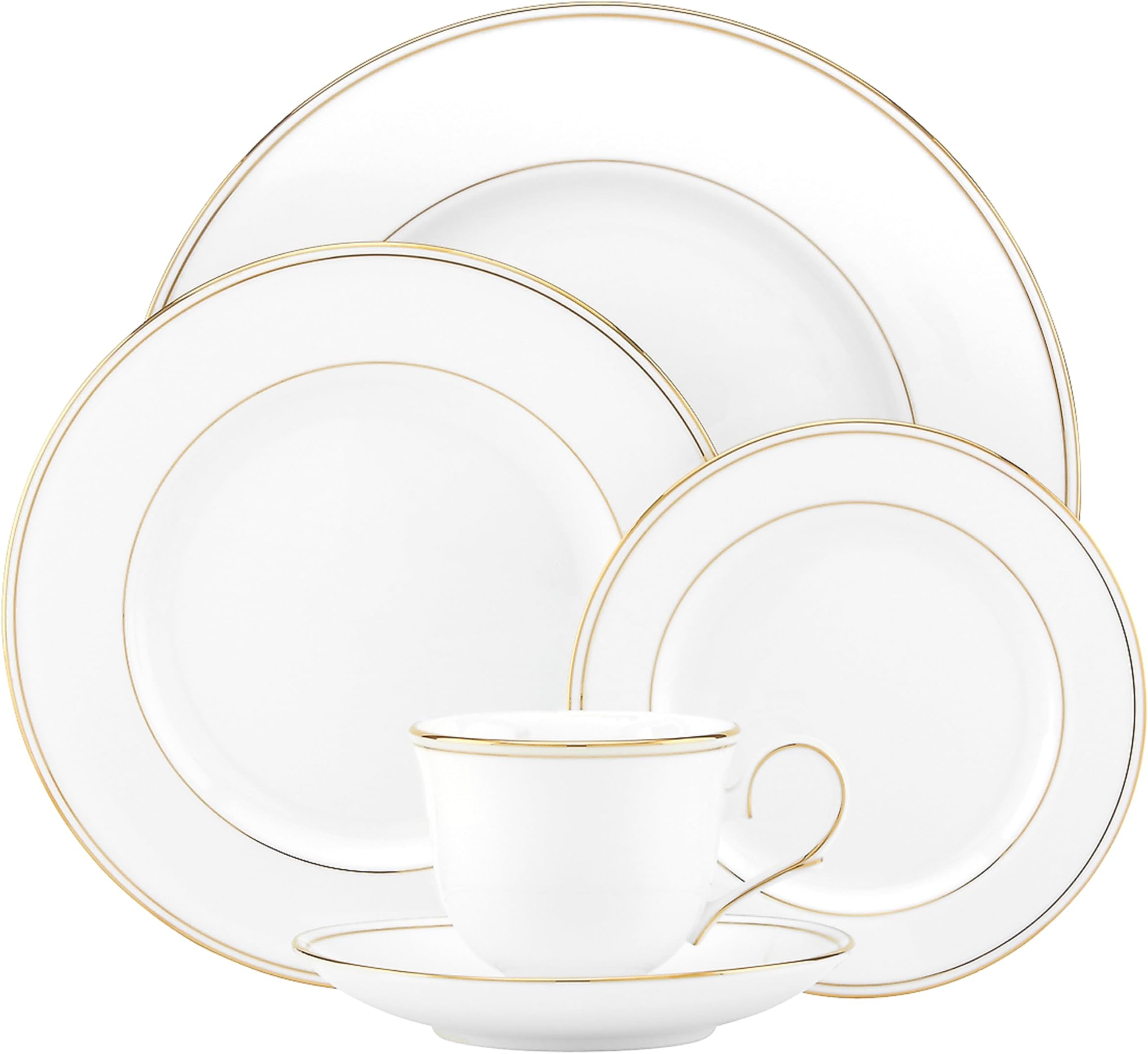 Amazon.com | Lenox 5-Piece Place Setting Opal Innocence, White ...