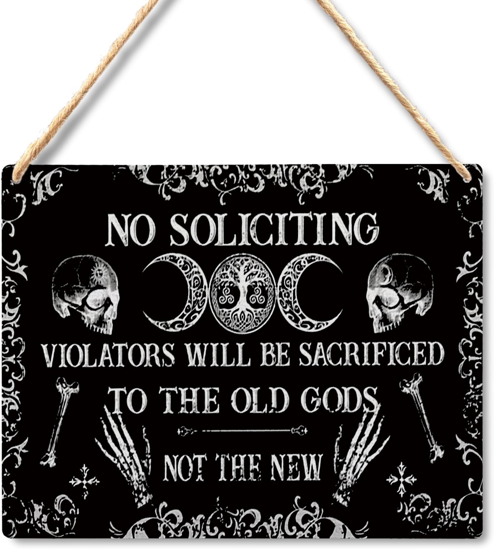 Amazon.com: Witchy Bathroom Metal Sign - Dark Humor No Soliciting Signs ...