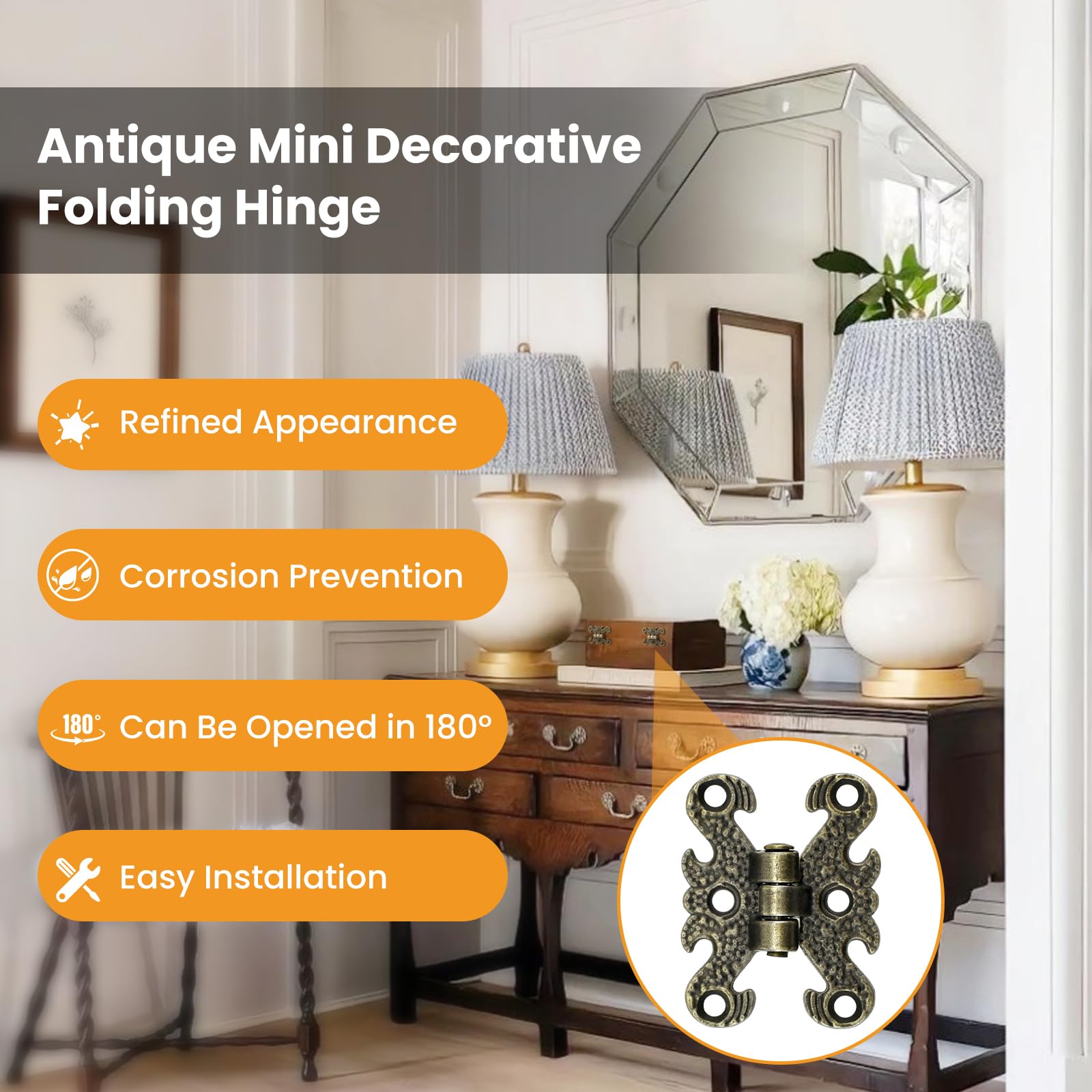 Decorative Hinges Jewelry Boxes 10PCS Antique H-Shape Mini Hinges ...