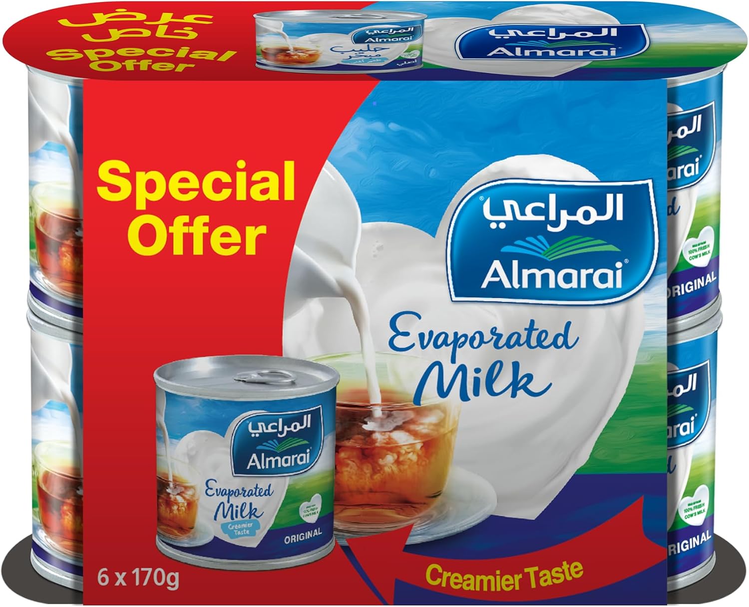 Almarai Evaporated Milk 6 Pack 170 G : Amazon.ae: Grocery