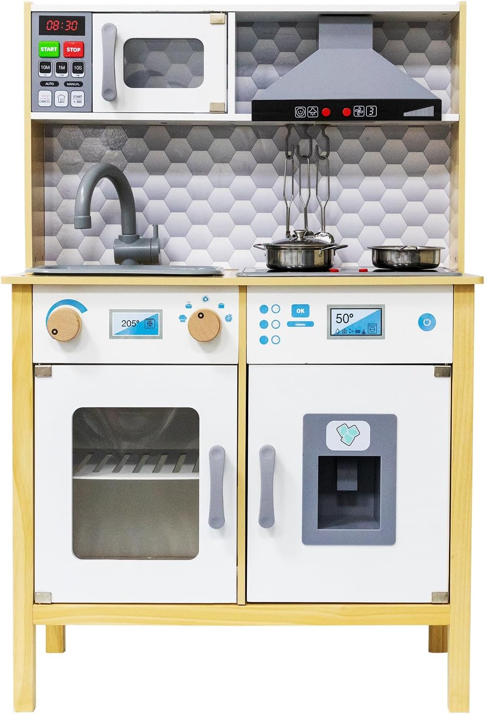 Amazon.com: Play Kitchen for Kids Toddlers, Toy Kitchen Playset with ...