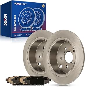 Amazon.com: KAX Rear Brake Kit, OE Brake Rotors and Ceramic Brake Pads ...