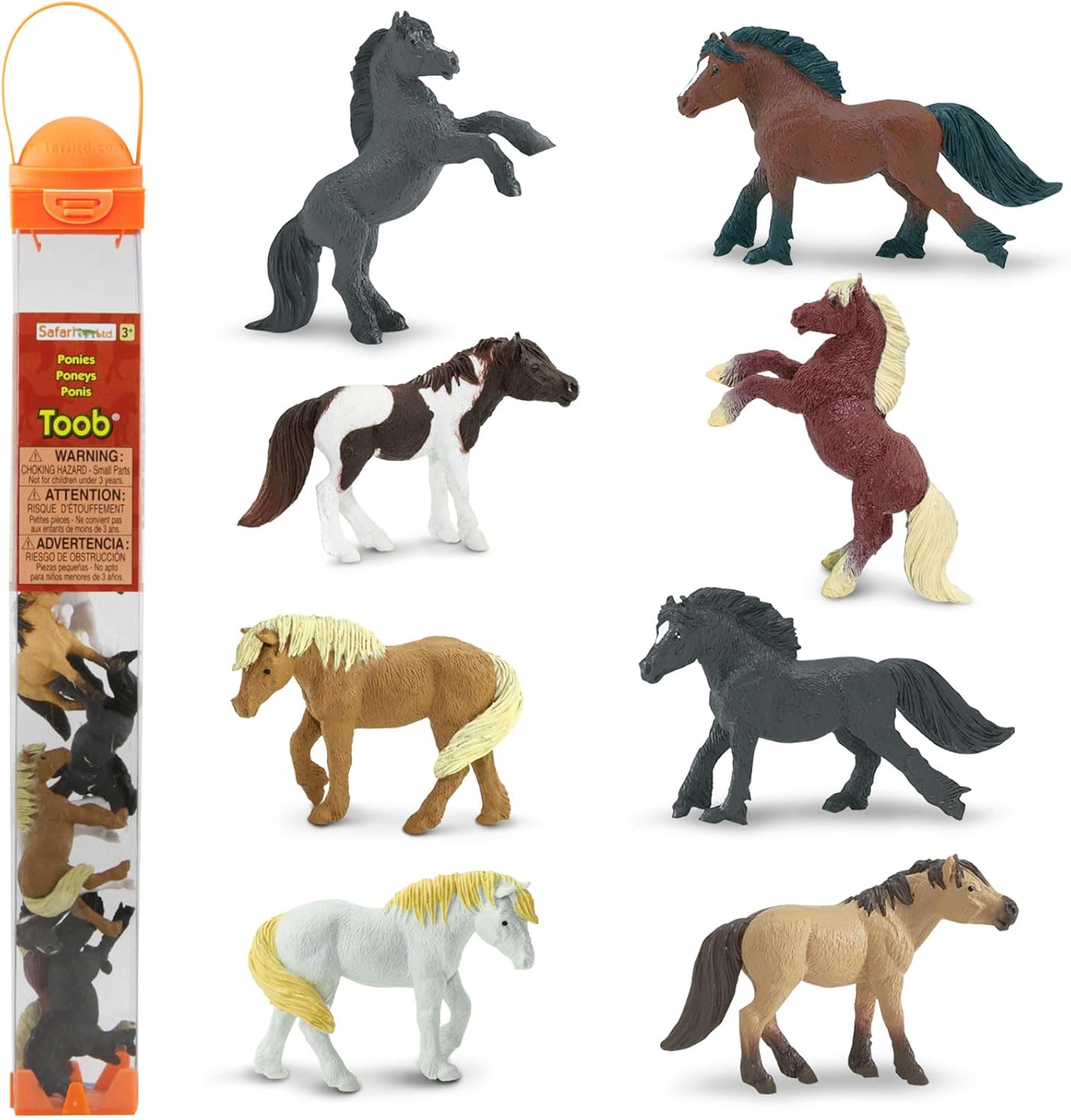 Amazon.com: Safari Ltd. Ponies TOOB - 8 Figurines: Dartmoor, Highland ...