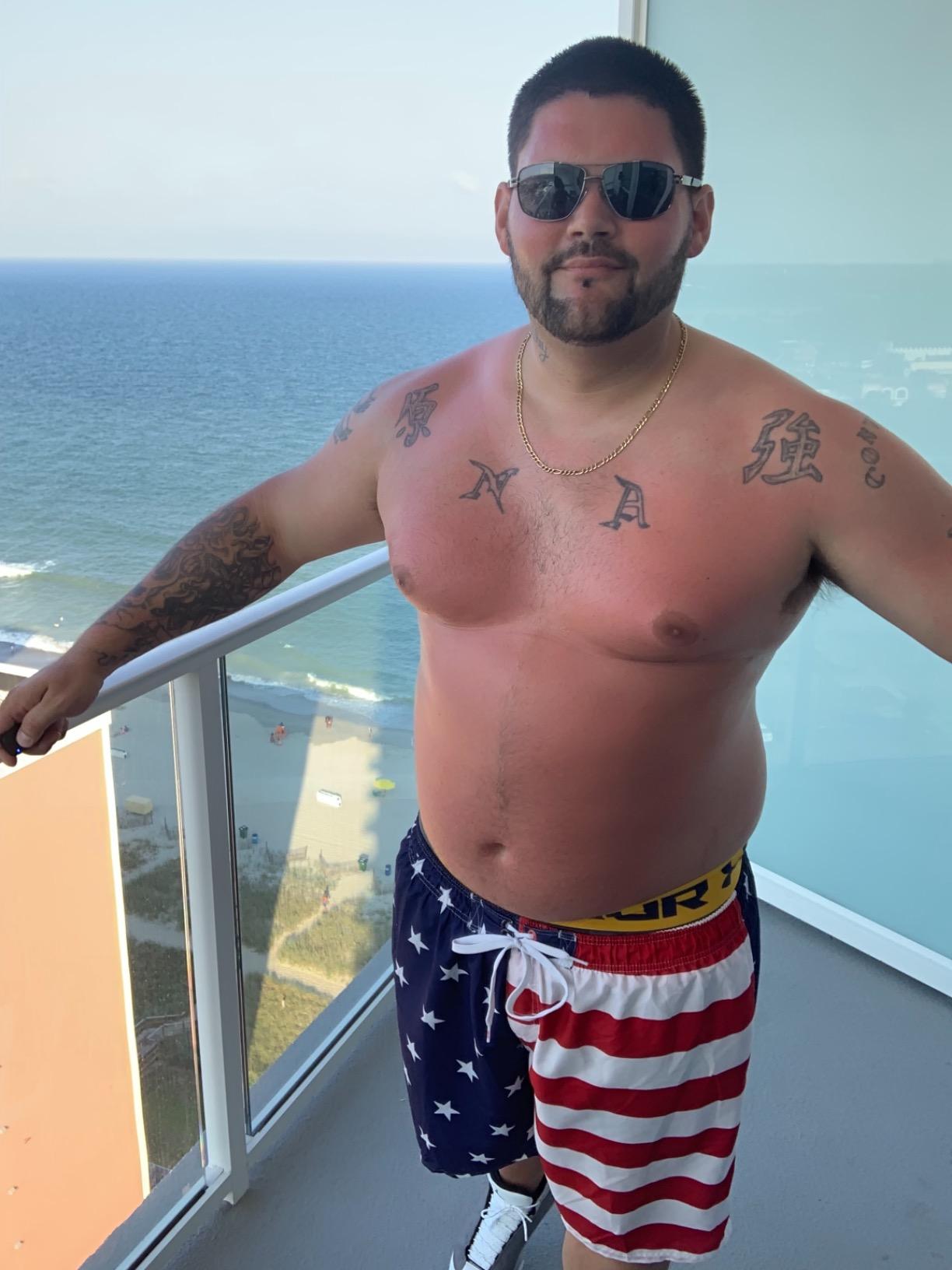 UZZI Men's Patriotic USA American Flag Swim Trunks | Amazon.com