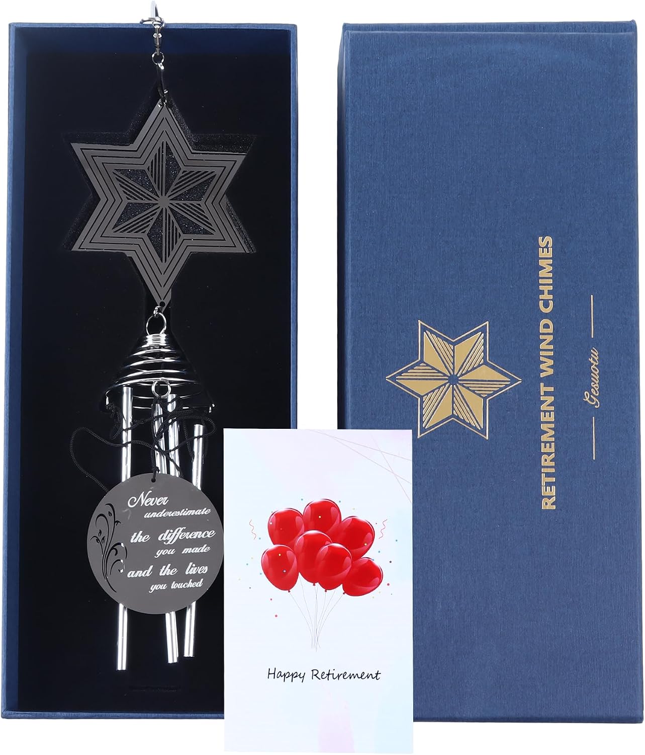 Amazon.com : Retirement Wind Chime with Star Wind Spinner - Retirement ...