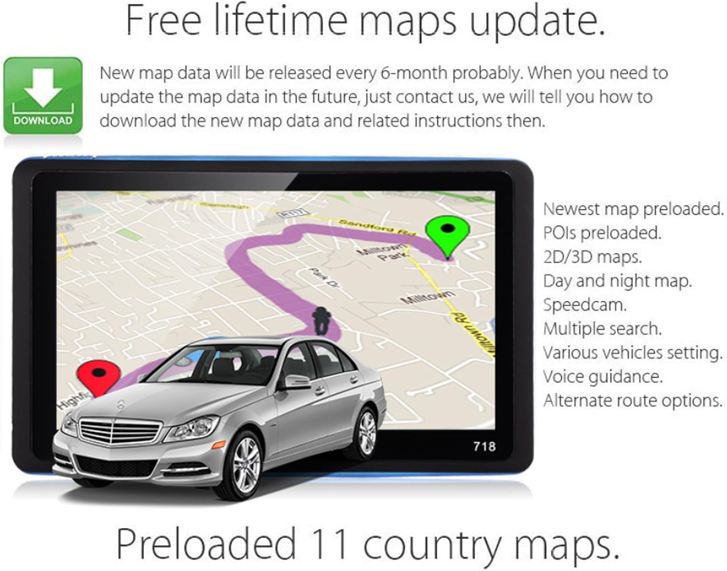 XGODY GPS 718 Navigation System User Manual