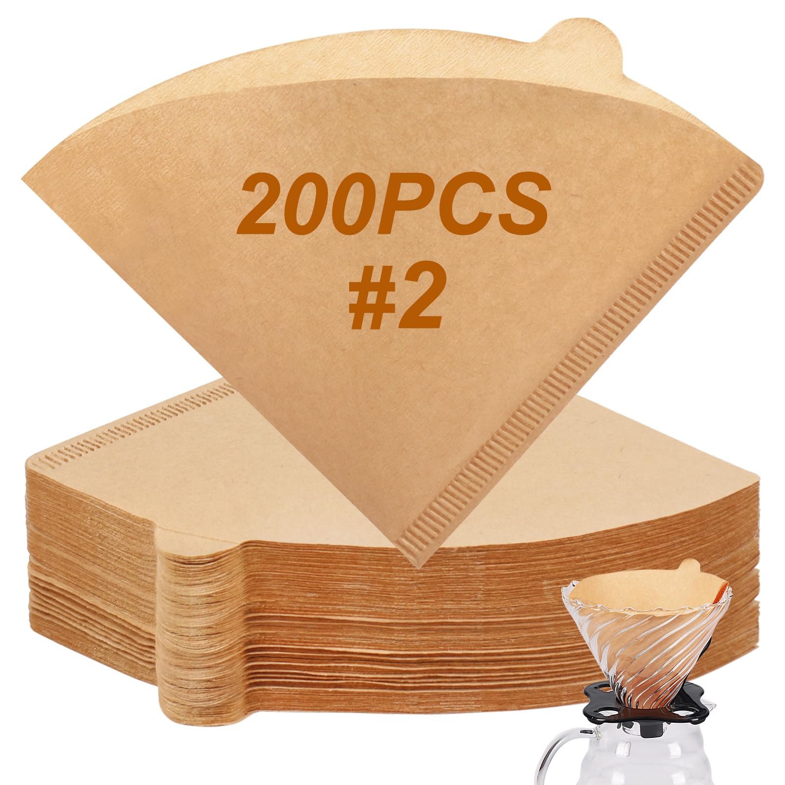 Amazon.com: FOREST BREATHING Cone Coffee Filters Size 02, Set of 200 ...