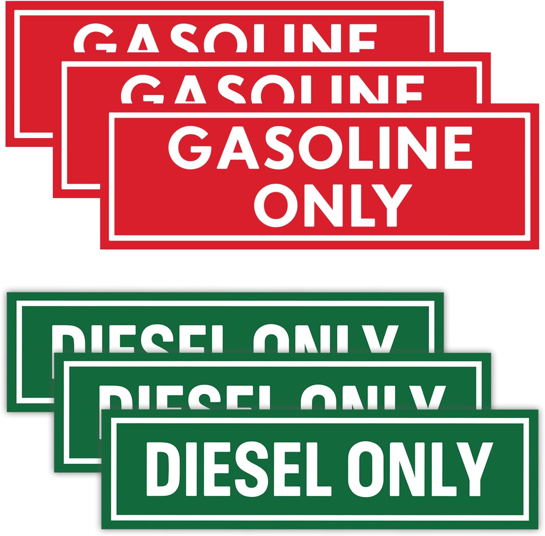 Amazon.com - Gasoline Only Sticker Decal Sign 9-Pack - Weatherproof ...
