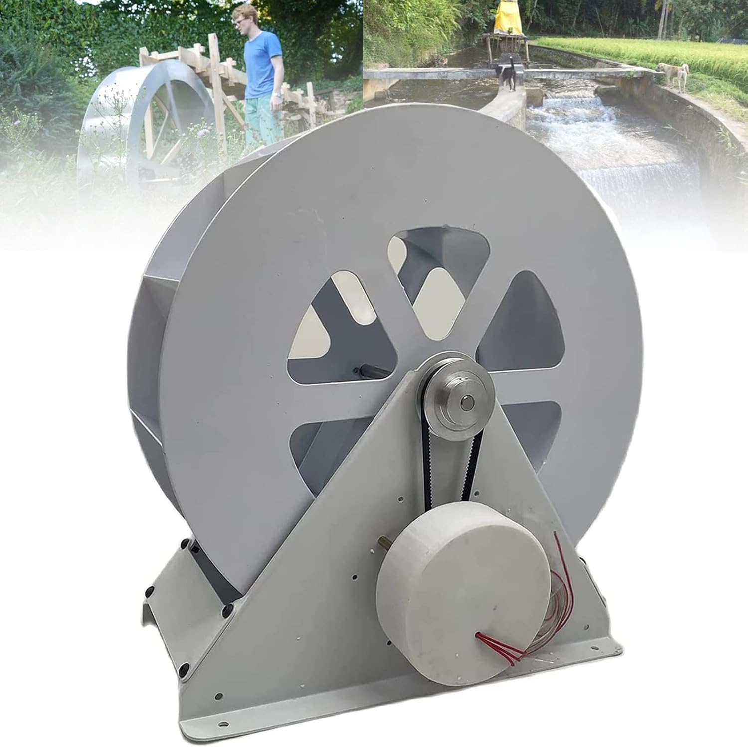 Amazon.com : 50W 100W Water Wheel Generator,Hydroelectric Generator Low ...