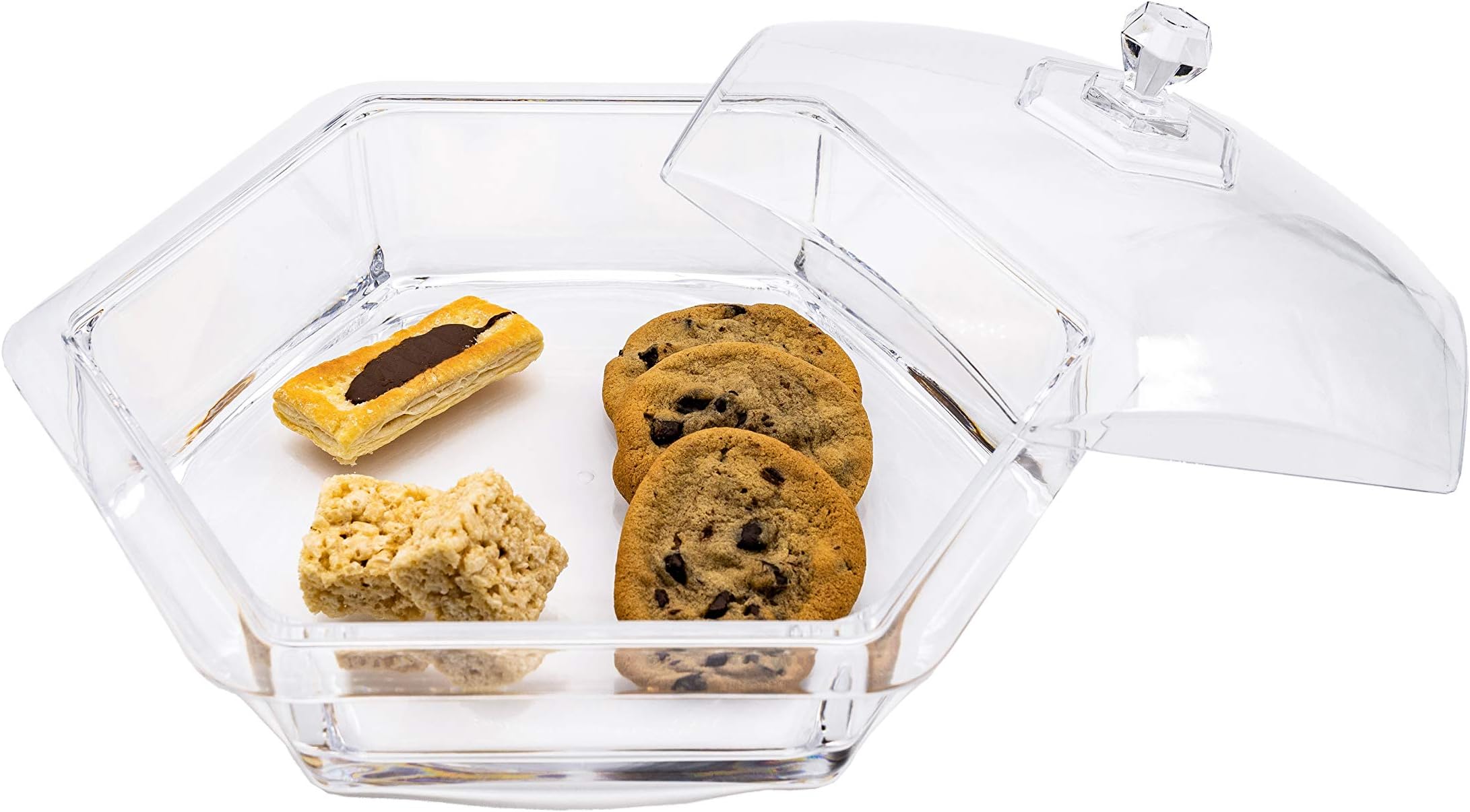 Amazon.com | Clear Premium Acrylic Rectanglees Serving Tray with Lid ...